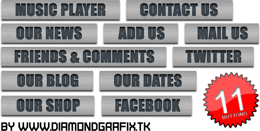 11 Myspace Headbuttons (PSD) | Official PSDs